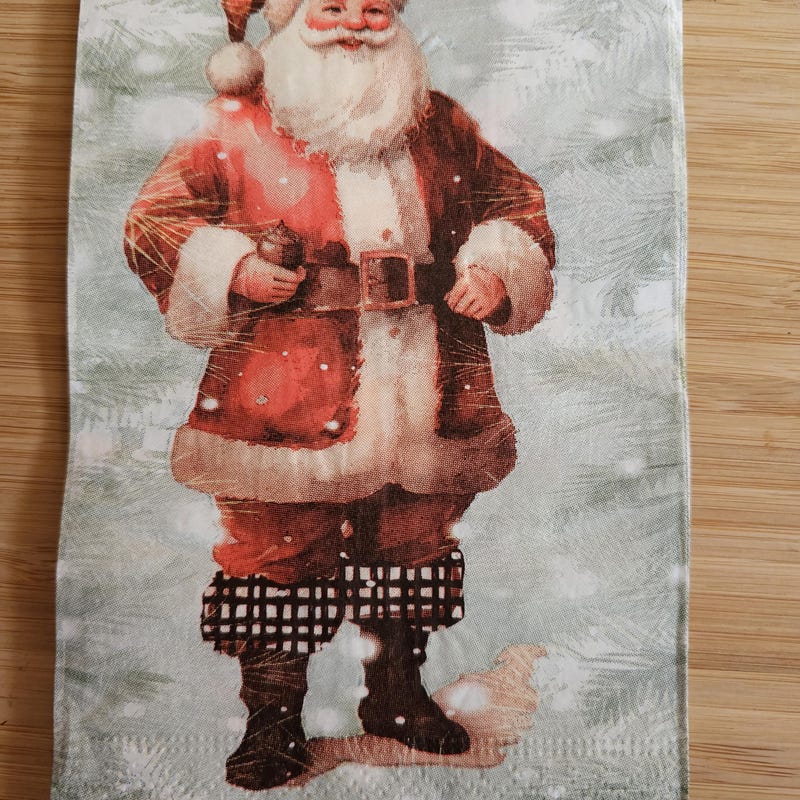 Black Santa Napkins - Etsy
