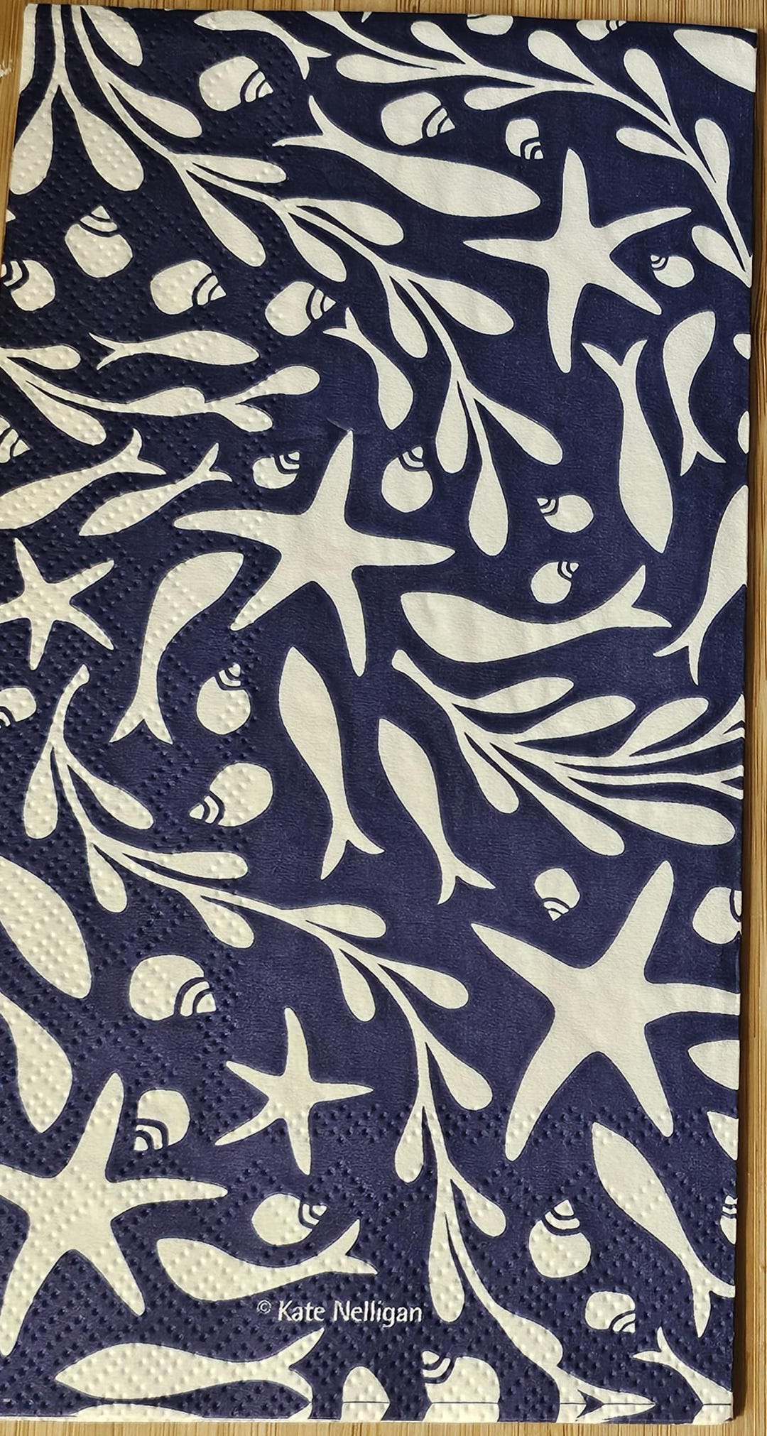 Navy Blue and White Sea Life Collage - Etsy