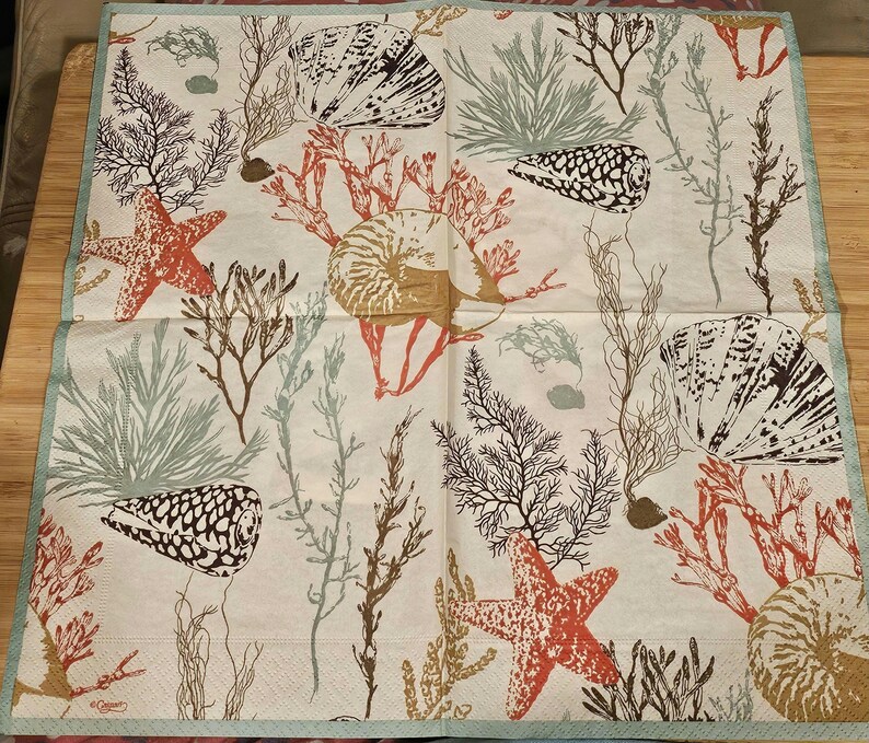 Earth Tone Sea Life for Decoupage - Etsy
