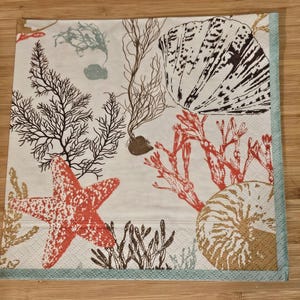 Earth Tone Sea Life for Decoupage - Etsy