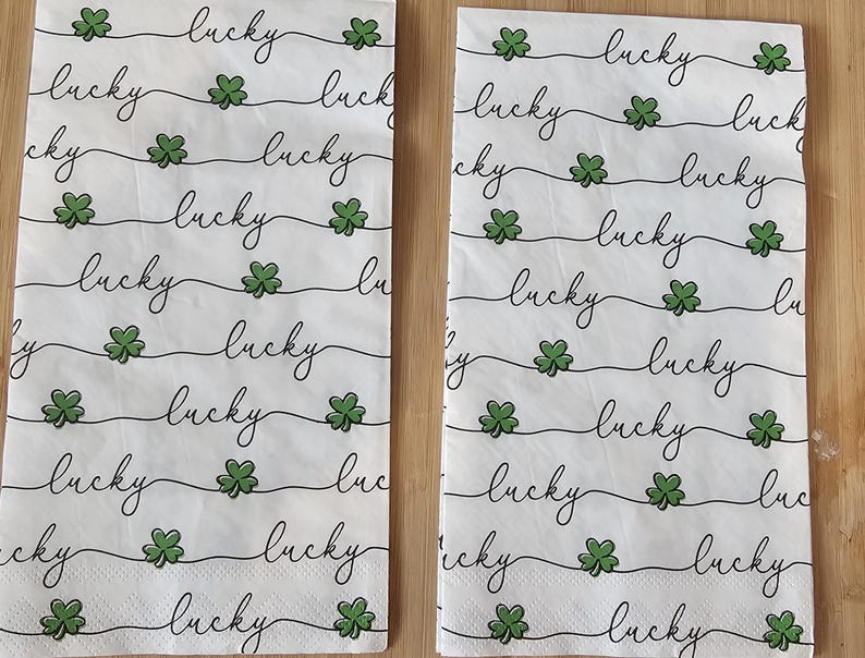 Cursive Luckydecoupage Napkin - Etsy