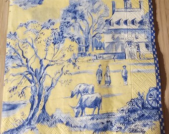 Colonial Williamsburg Blue and White Country Courtship: Pastoral ...