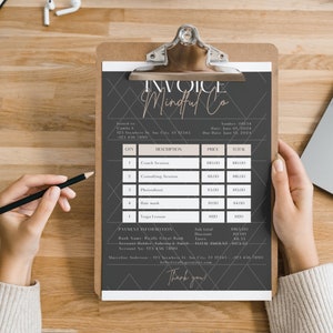Black Invoice Template, Invoices Template, Invoice Template Download ...
