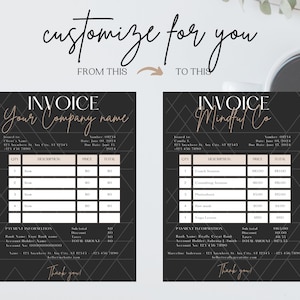Black Invoice Template, Invoices Template, Invoice Template Download ...