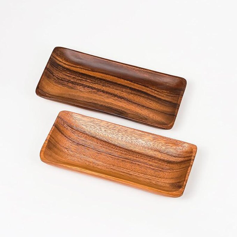 Acacia Wooden Serving Platter for Party Rectangle Food Dishes Trays ...