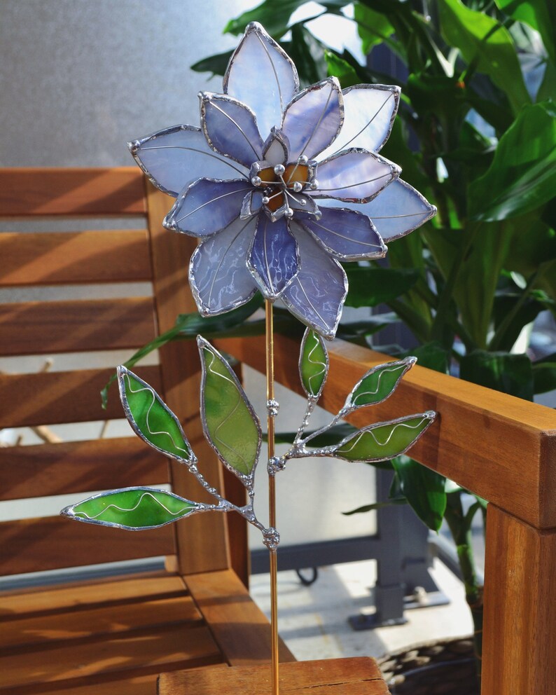 Stained Glass Lily Flower Suncatcher 3D Table Plant Cactus - Etsy Canada