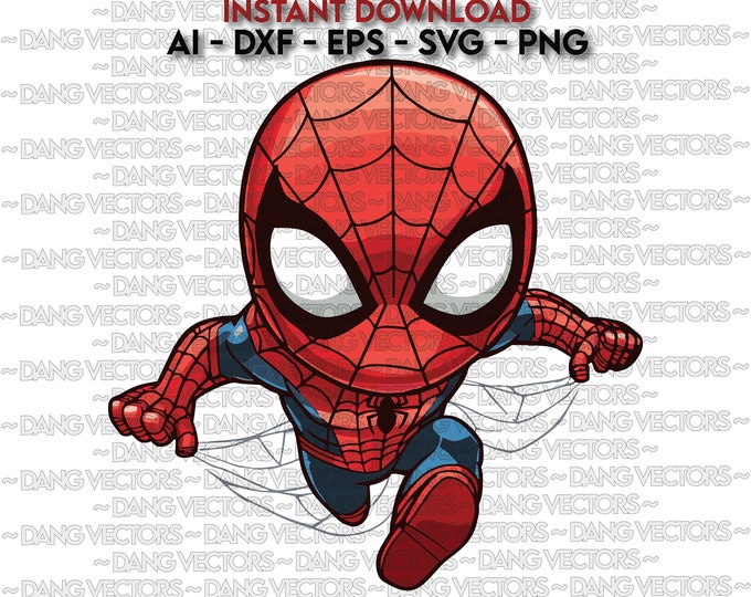 Vector File Spider Dude Comic Anime Fan Art Ai Svg Dxf Png Eps Cut ...