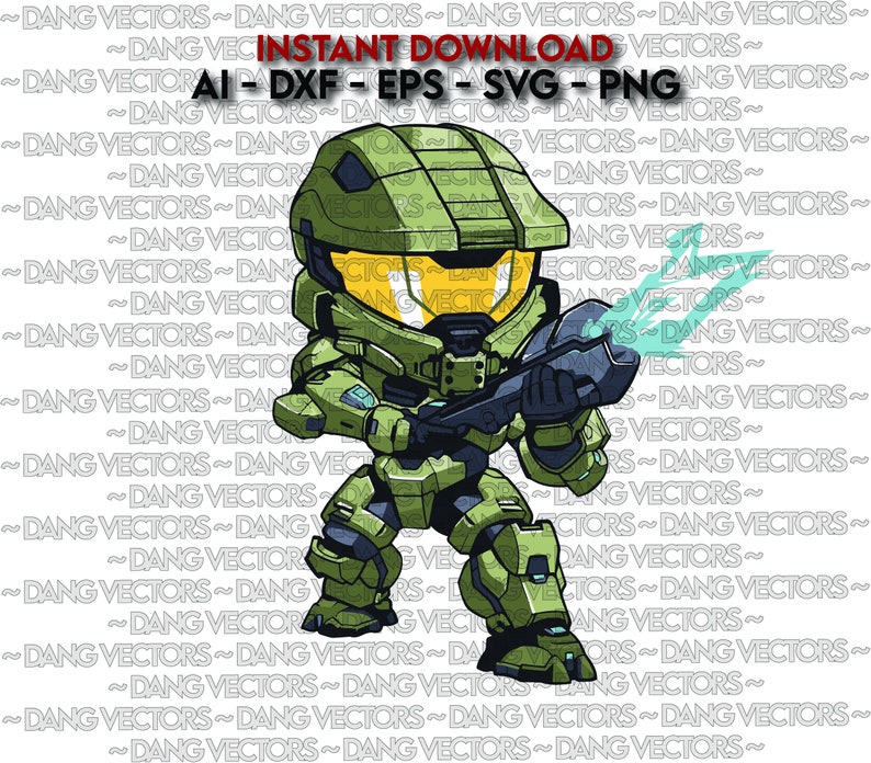 Vector File - Space Spartan Gamer Fan - Art Ai Svg Dxf Png Eps Cut ...