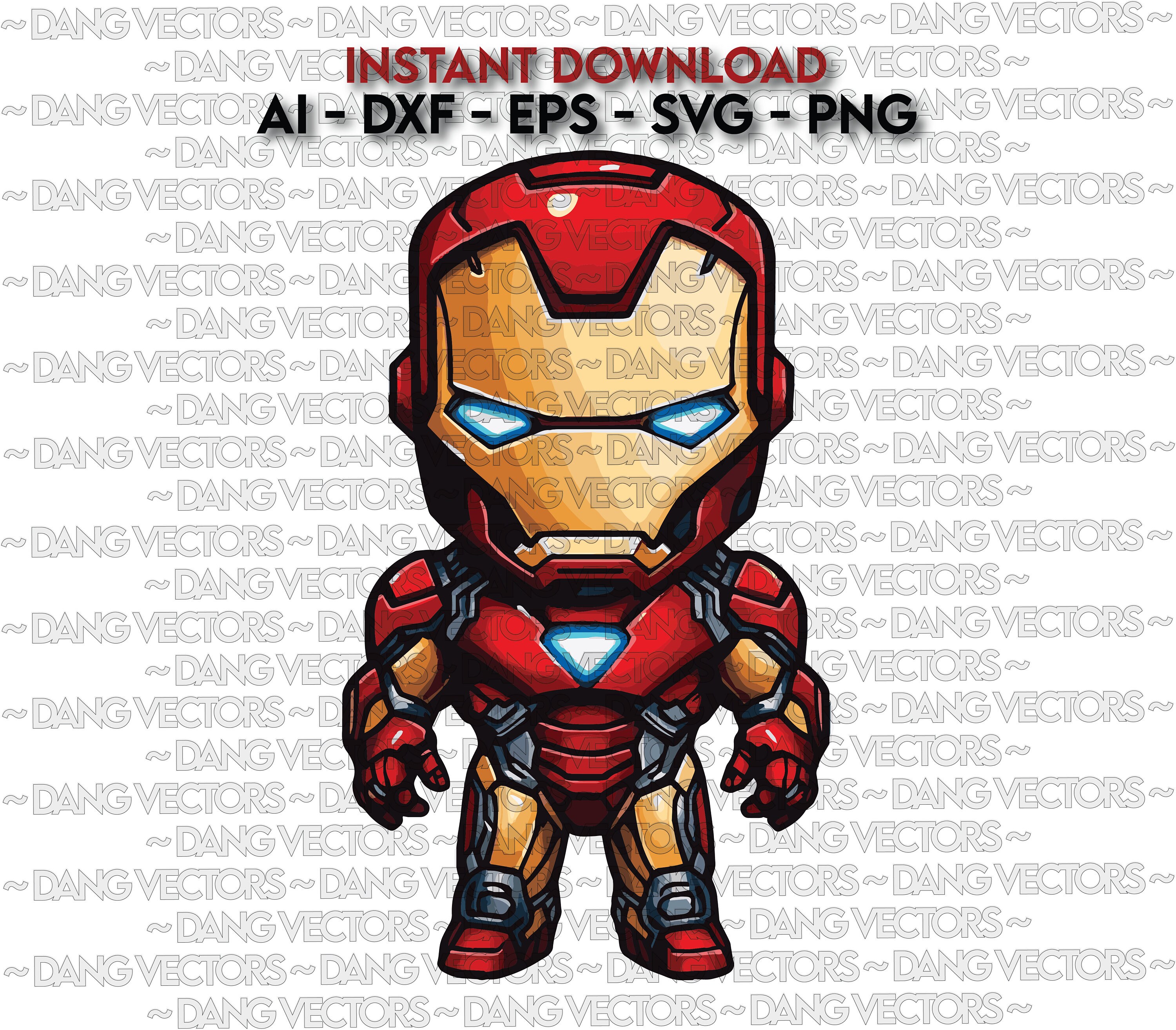 Vector File - Iron Hero Mark Comic Anime Fan - Art Ai Svg Dxf Png Eps ...