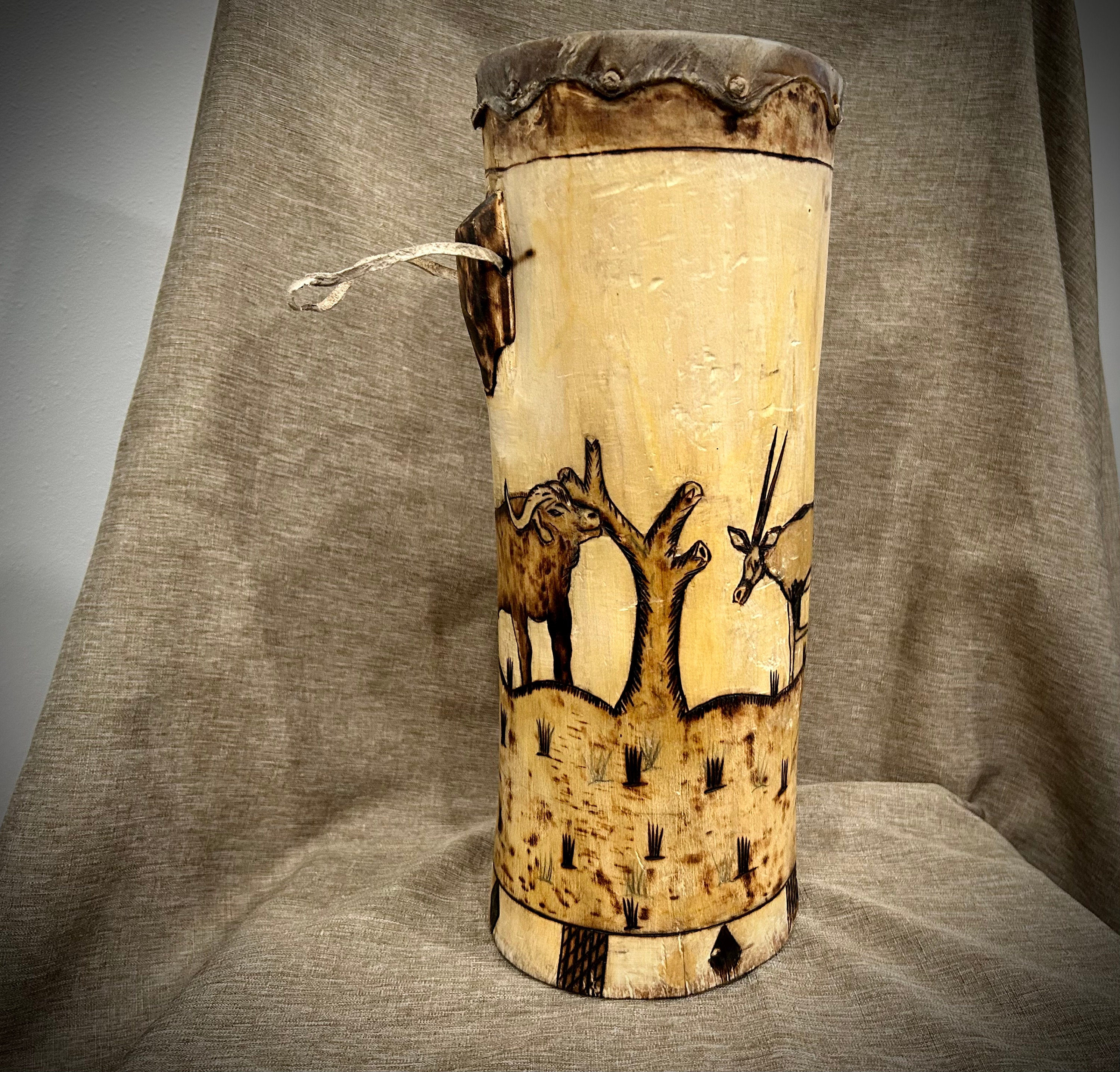 Traditional African Drum Genuine Handmade Africa Art Unique Handcarved ...