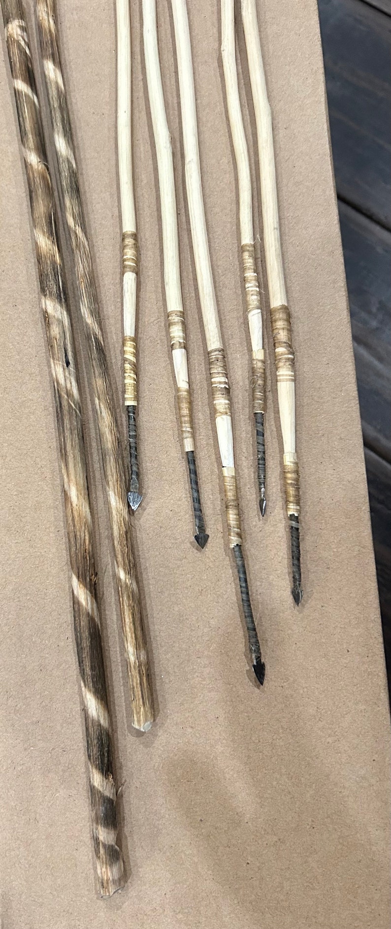 Authentic African Hunting Bow Arrow Quiver and Fire Starter Set ...