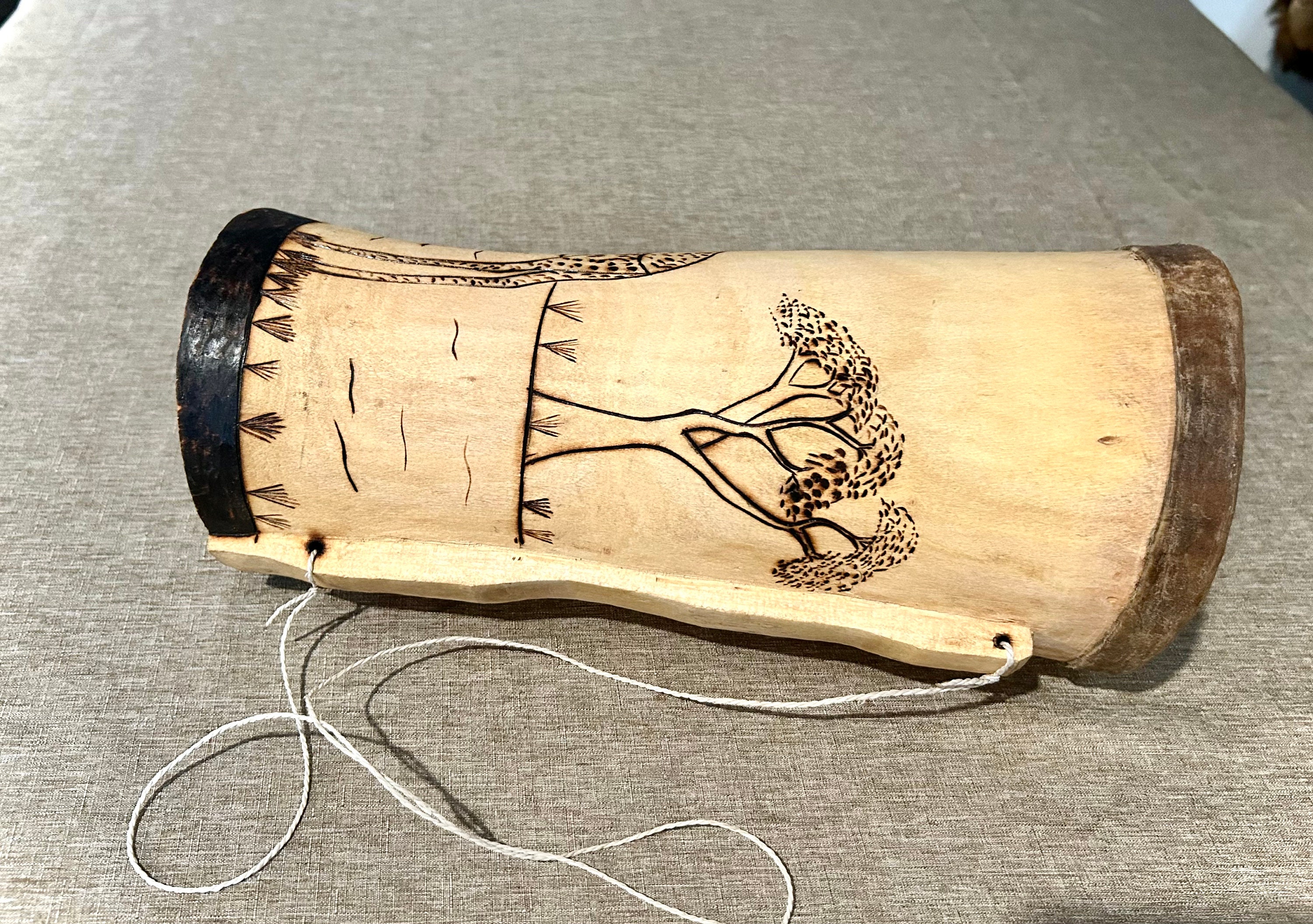 Traditional African Drum Genuine Handmade Africa Art Giraffe Decor ...