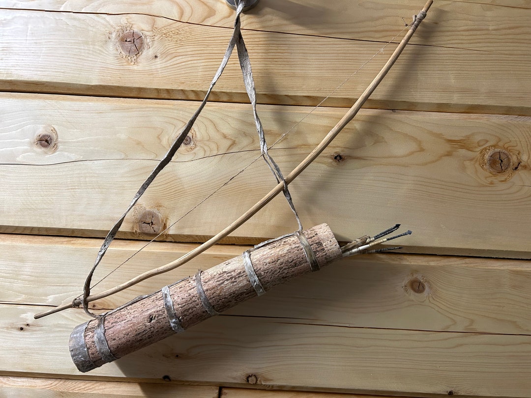 Authentic African Hunting Bow Arrow Quiver and Fire Starter Set ...