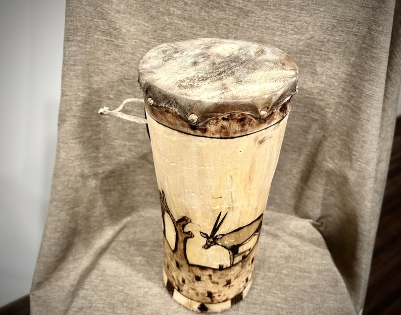 Traditional African Drum Genuine Handmade Africa Art Unique Handcarved ...