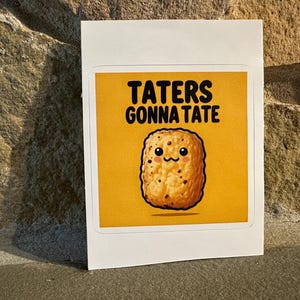 Funny Tater Decal | Cute Kitchen Décor, Stickers for Food Lovers, Gift ...