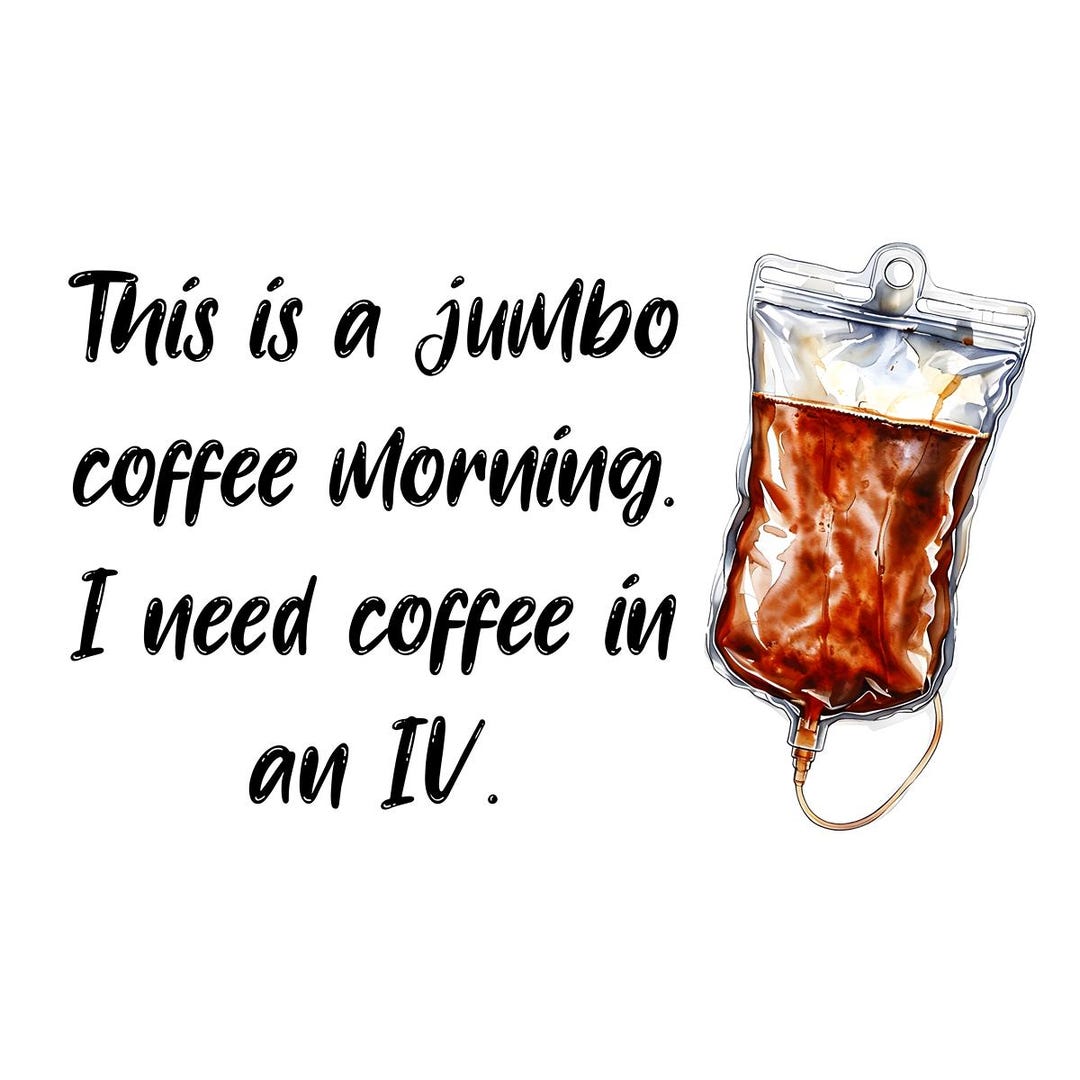 Jumbo Coffee IV Vinyl Decal Perfect for Coffee Lovers Mugs, Laptops ...