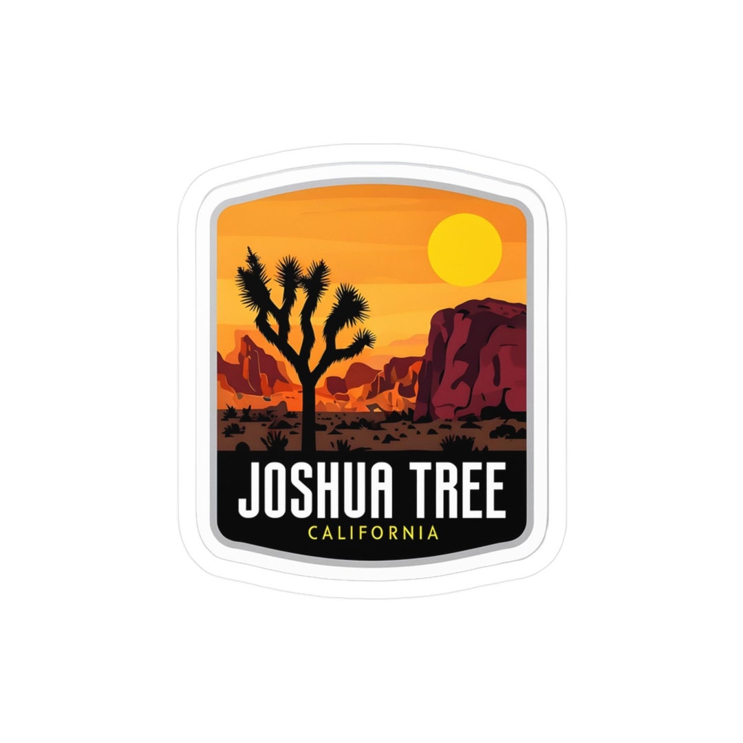 Joshua Tree Vinyl Decal Sunset Desert Sticker for Laptops Water Bottles ...
