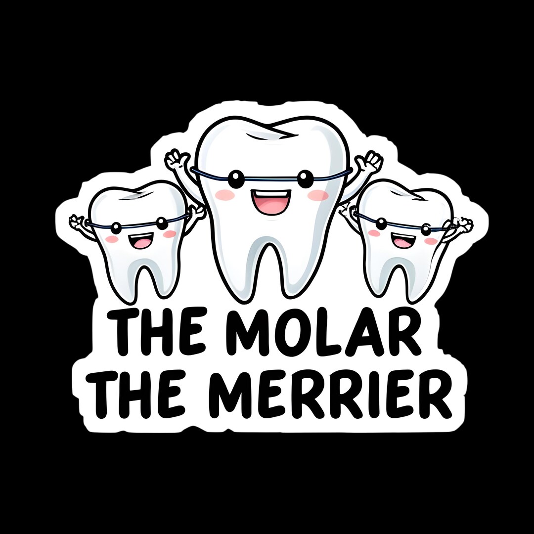 Whimsical Tooth-themed Vinyl Decals for Fun Dental Decor Kids' Room ...