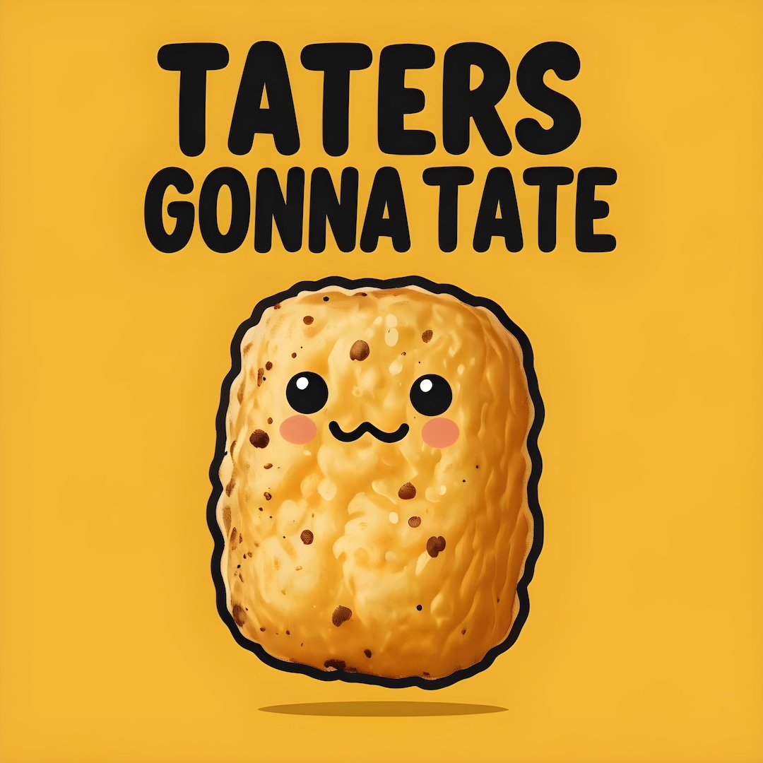 Funny Tater Decal Cute Kitchen Décor, Stickers for Food Lovers, Gift ...
