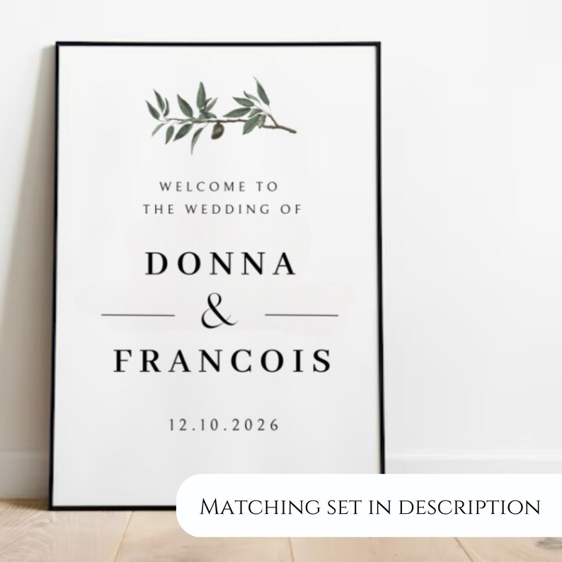 Modern Welcome Sign Template Printable Wedding Welcome Sign - Etsy