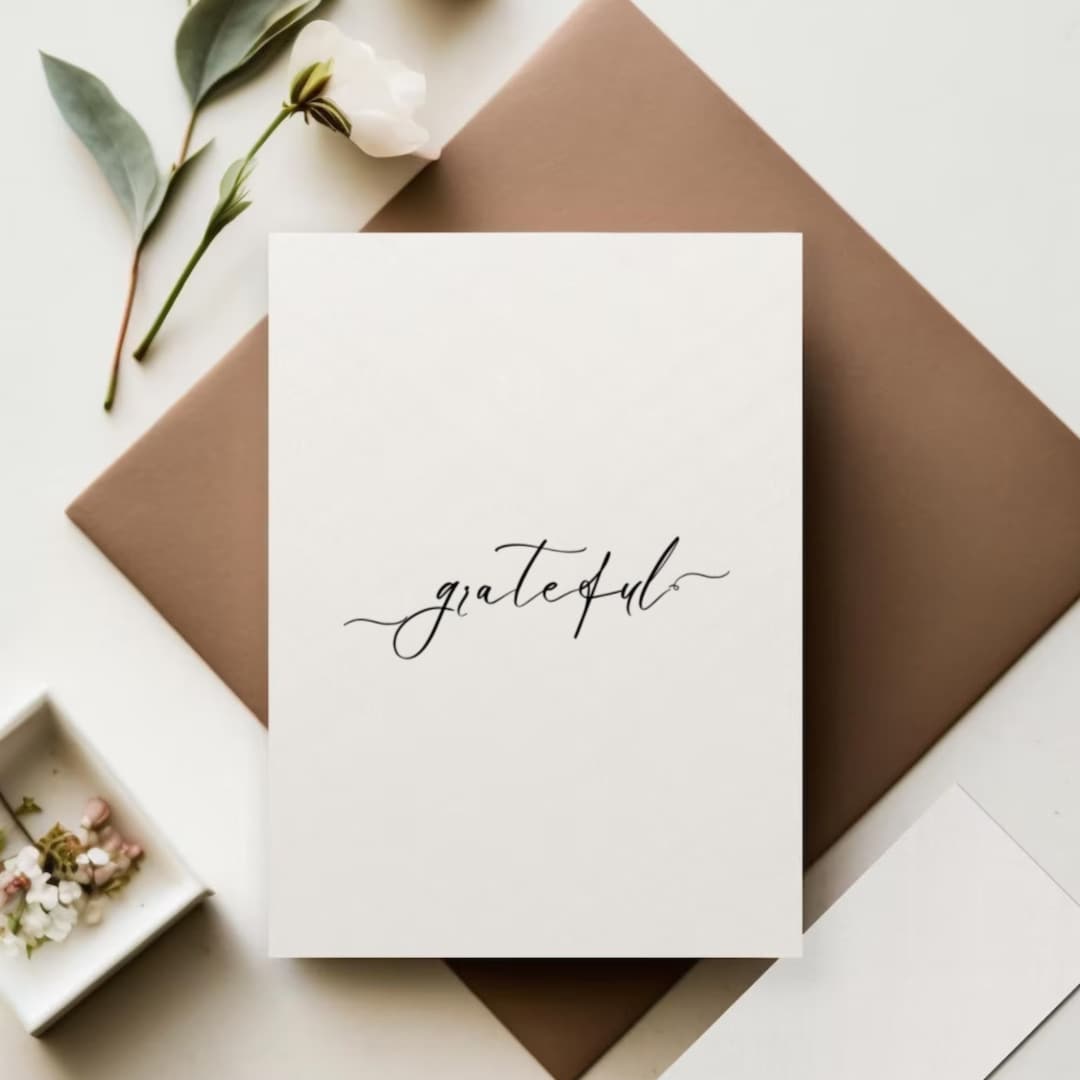 Grateful Thanksgiving Card Printable Thank You Gratitude - Etsy