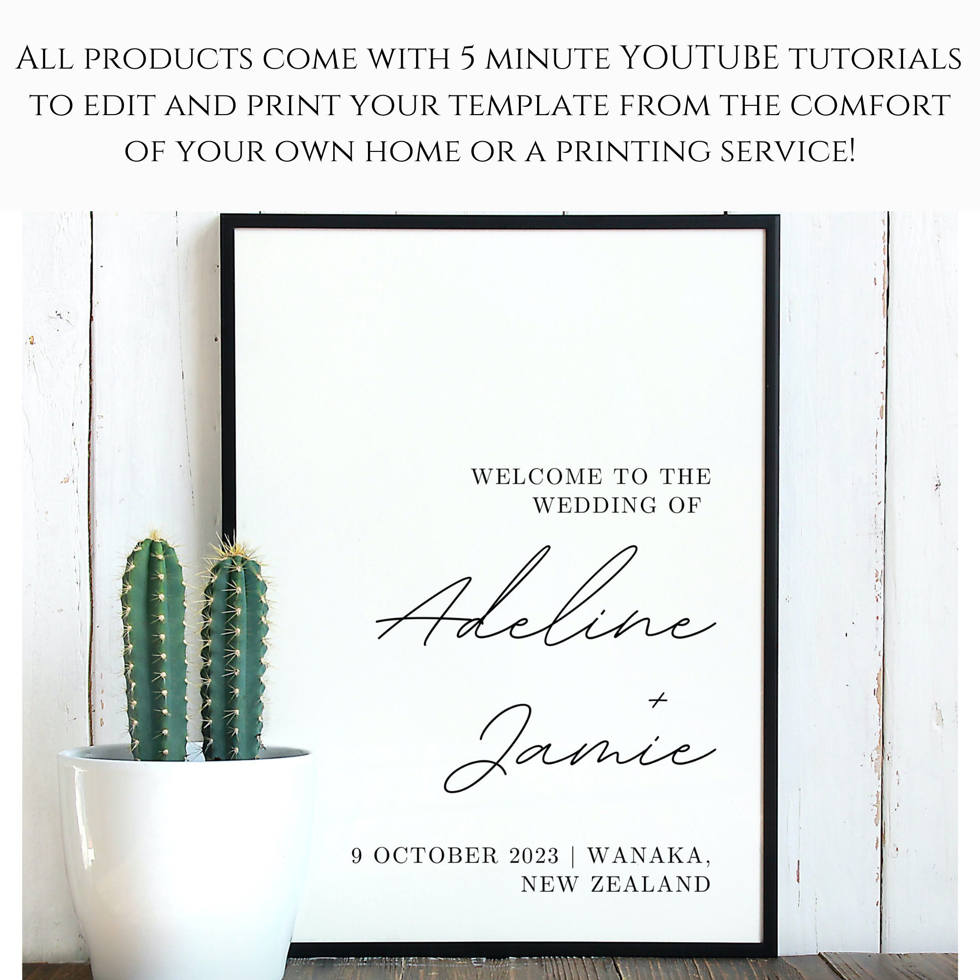 Signature Welcome Sign Template, Printable Wedding Welcome Sign, Bridal ...