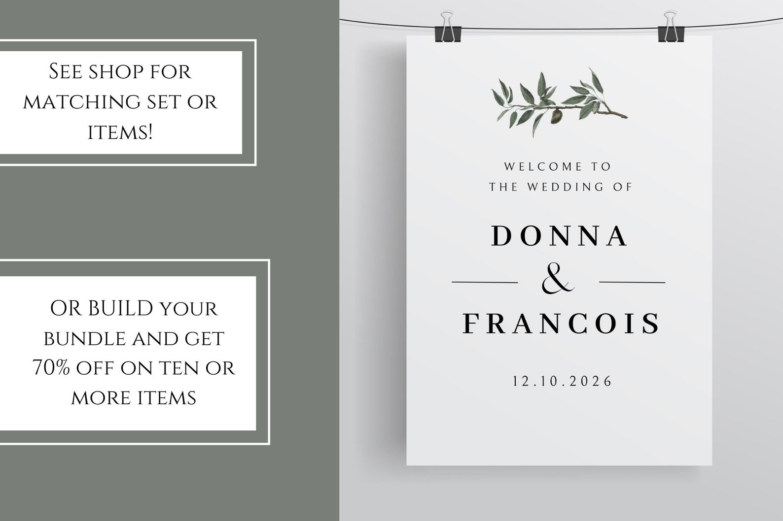 Modern Welcome Sign Template Printable Wedding Welcome Sign - Etsy