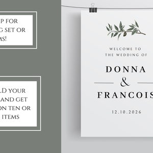 Modern Welcome Sign Template Printable Wedding Welcome Sign - Etsy