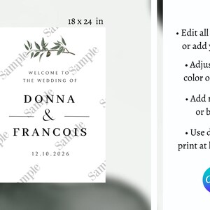 Modern Welcome Sign Template Printable Wedding Welcome Sign - Etsy