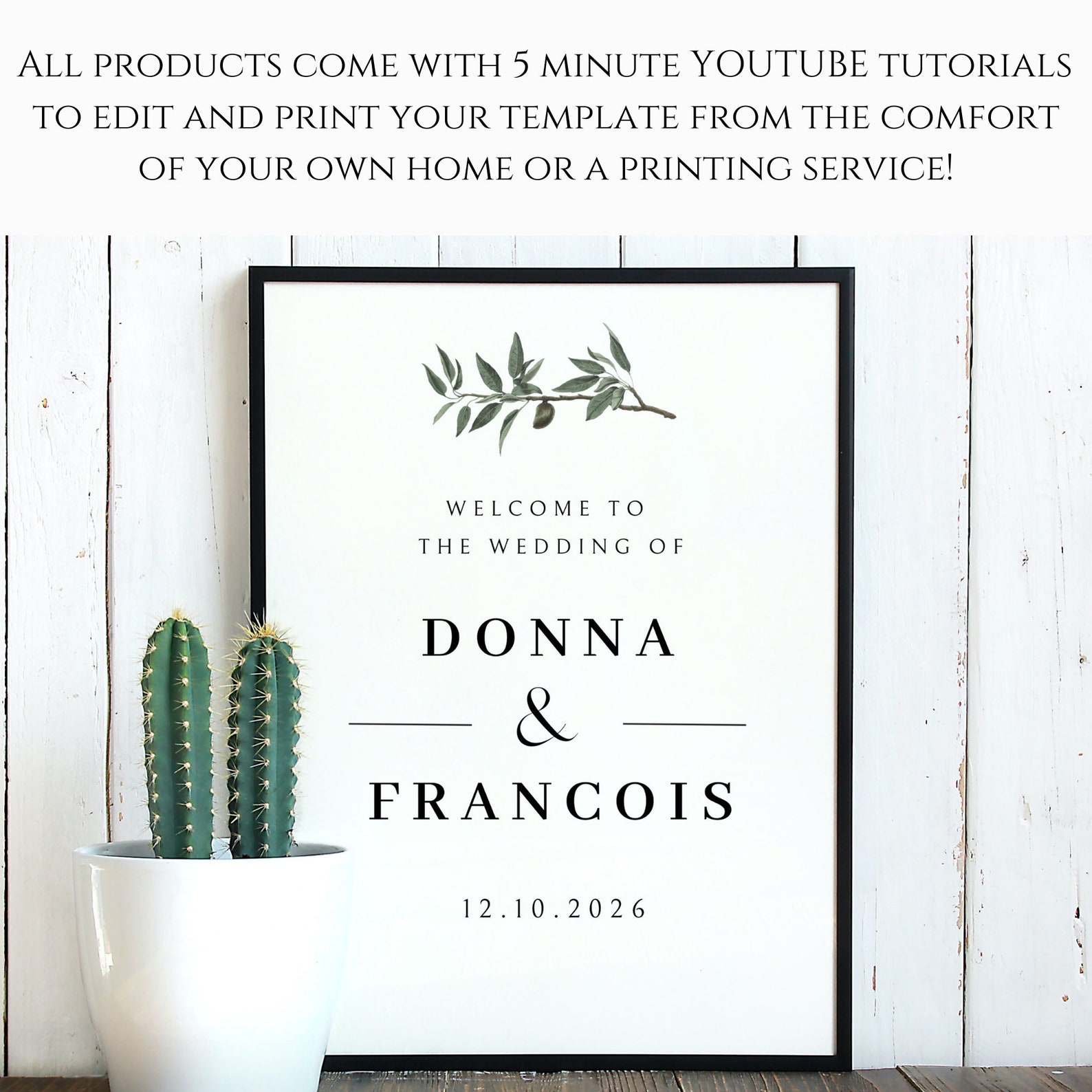 Modern Welcome Sign Template Printable Wedding Welcome Sign - Etsy