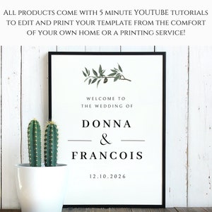Modern Welcome Sign Template Printable Wedding Welcome Sign - Etsy