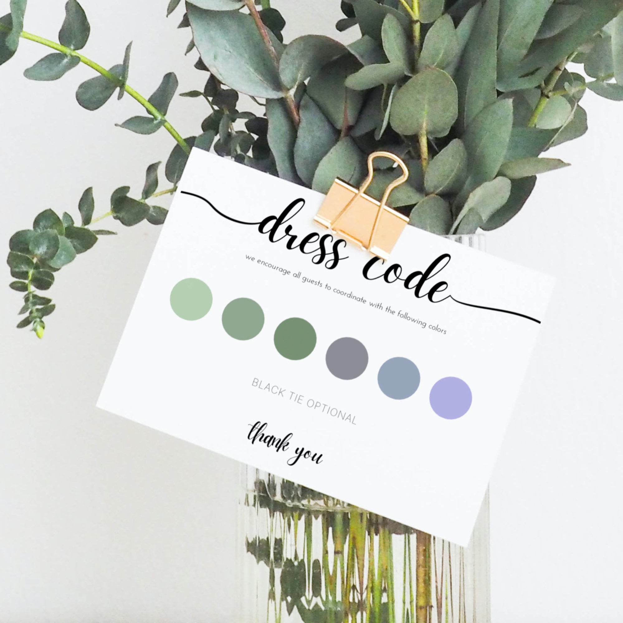 Wedding Dress Code Card, Guest Attire Template, Editable Canva Template ...