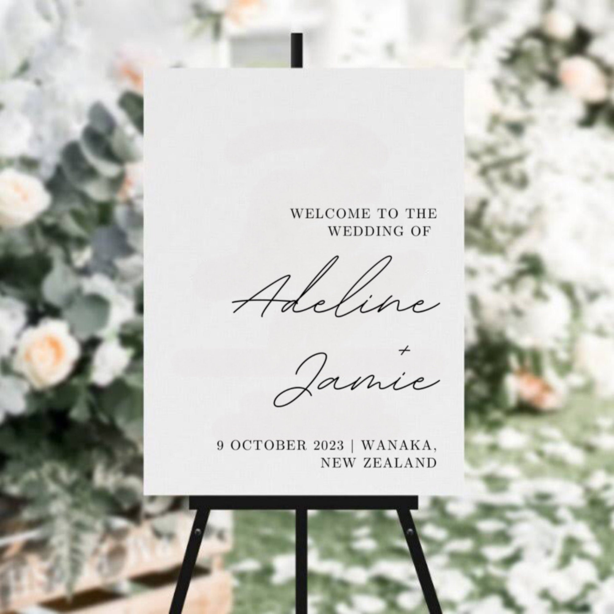 Signature Welcome Sign Template, Printable Wedding Welcome Sign, Bridal ...