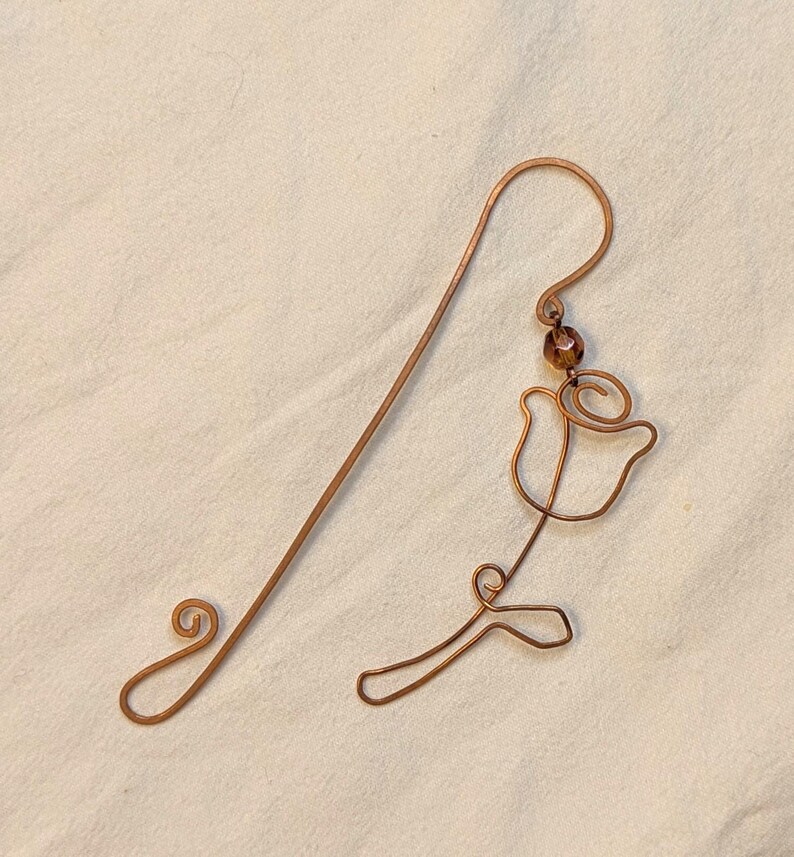 Copper Rose Bookmark - Etsy