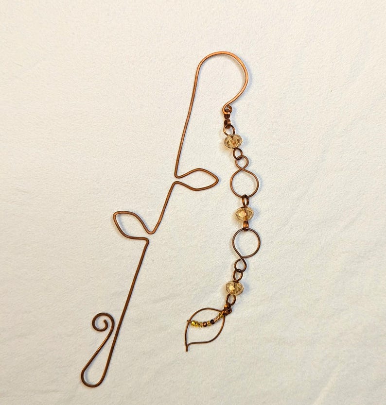 Leafy Copper Bookmark - Etsy