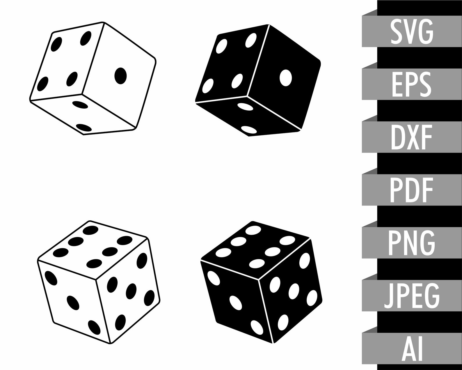 Ludo Dice Svg Diceblack & White Four Dice Svg Casino Svg - Etsy