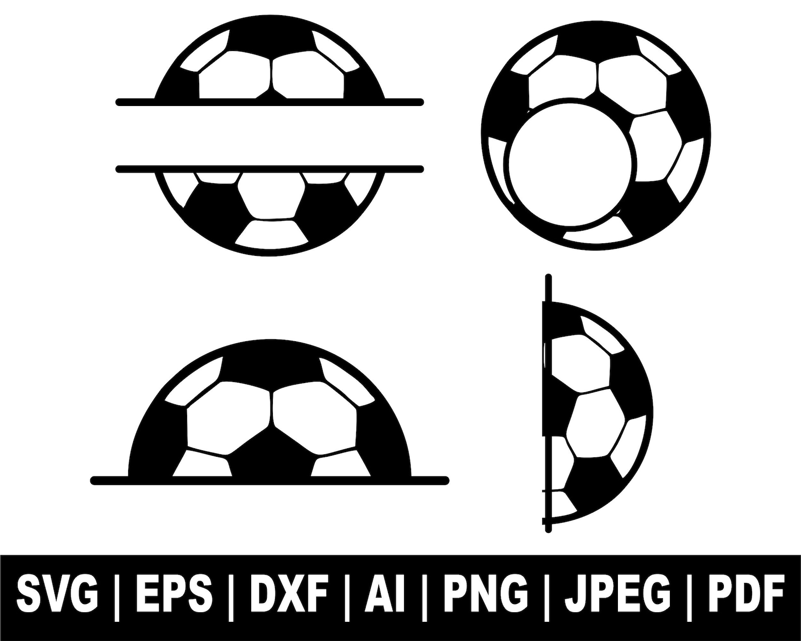 Soccer Ball Monogram Svg Soccer Ball Svg Soccer Team Svg - Etsy