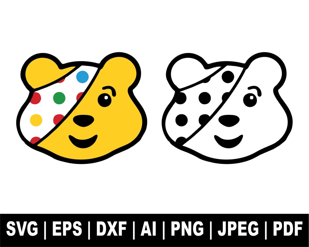 Children in Need Svg Pudsey Bear Svg Bear Svg Charity - Etsy