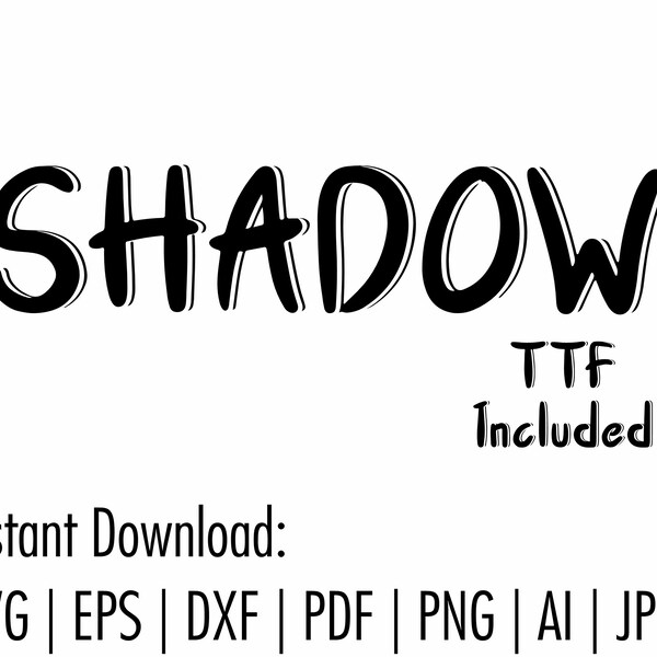 Shadow Script Svg Font - Etsy