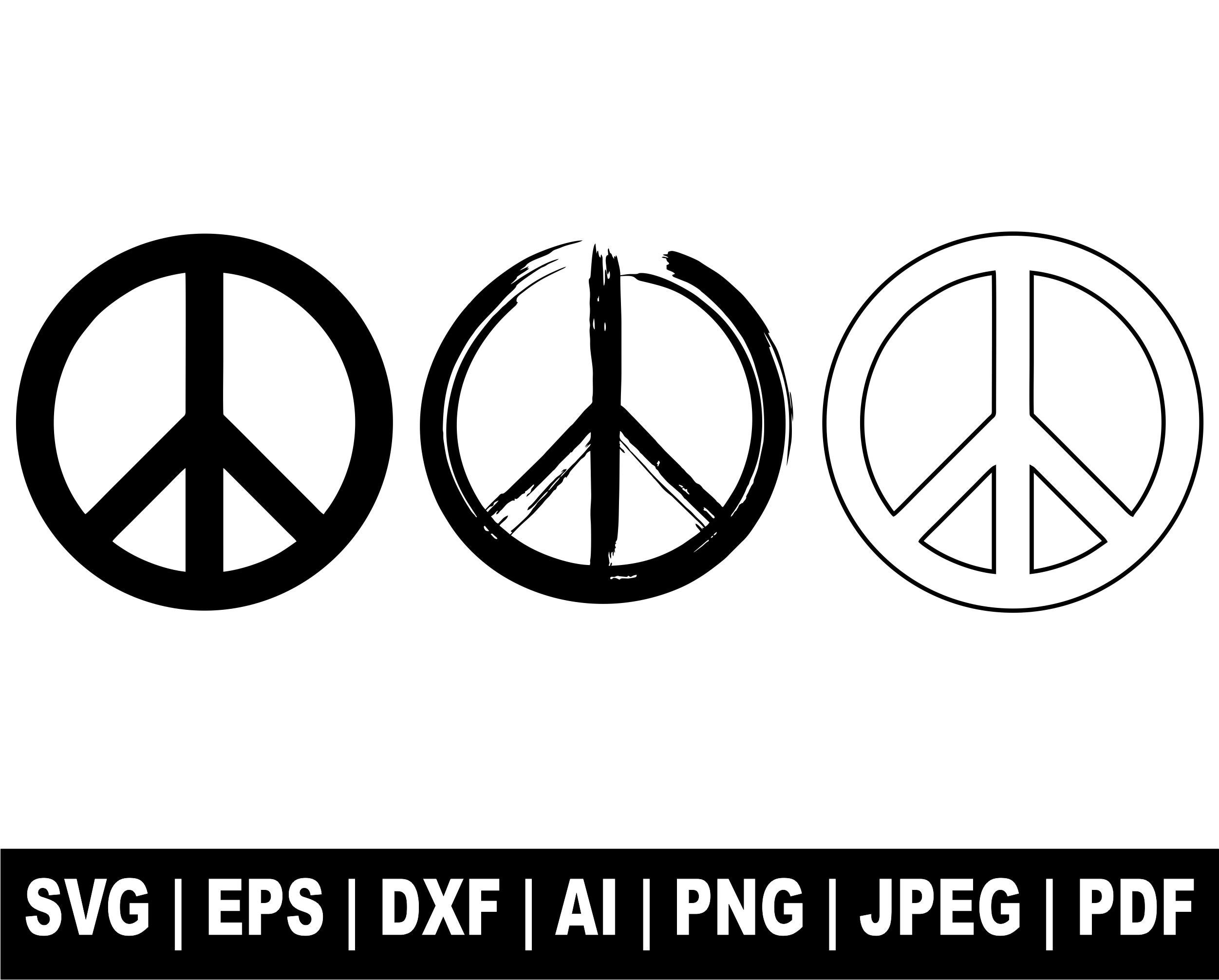 Peace Symbol Svg Peace Sign Bundle Svg Peace Sign Svg Peace - Etsy