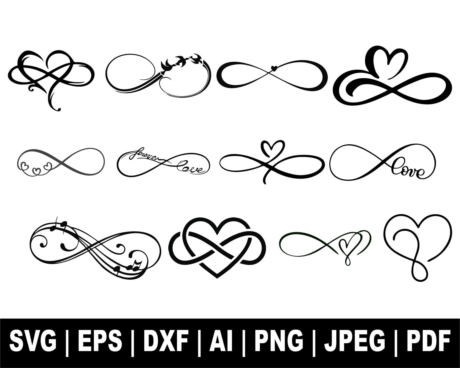 Infinity Love Svg Bundle Infinity Svg Bundle Heart Svg - Etsy Canada
