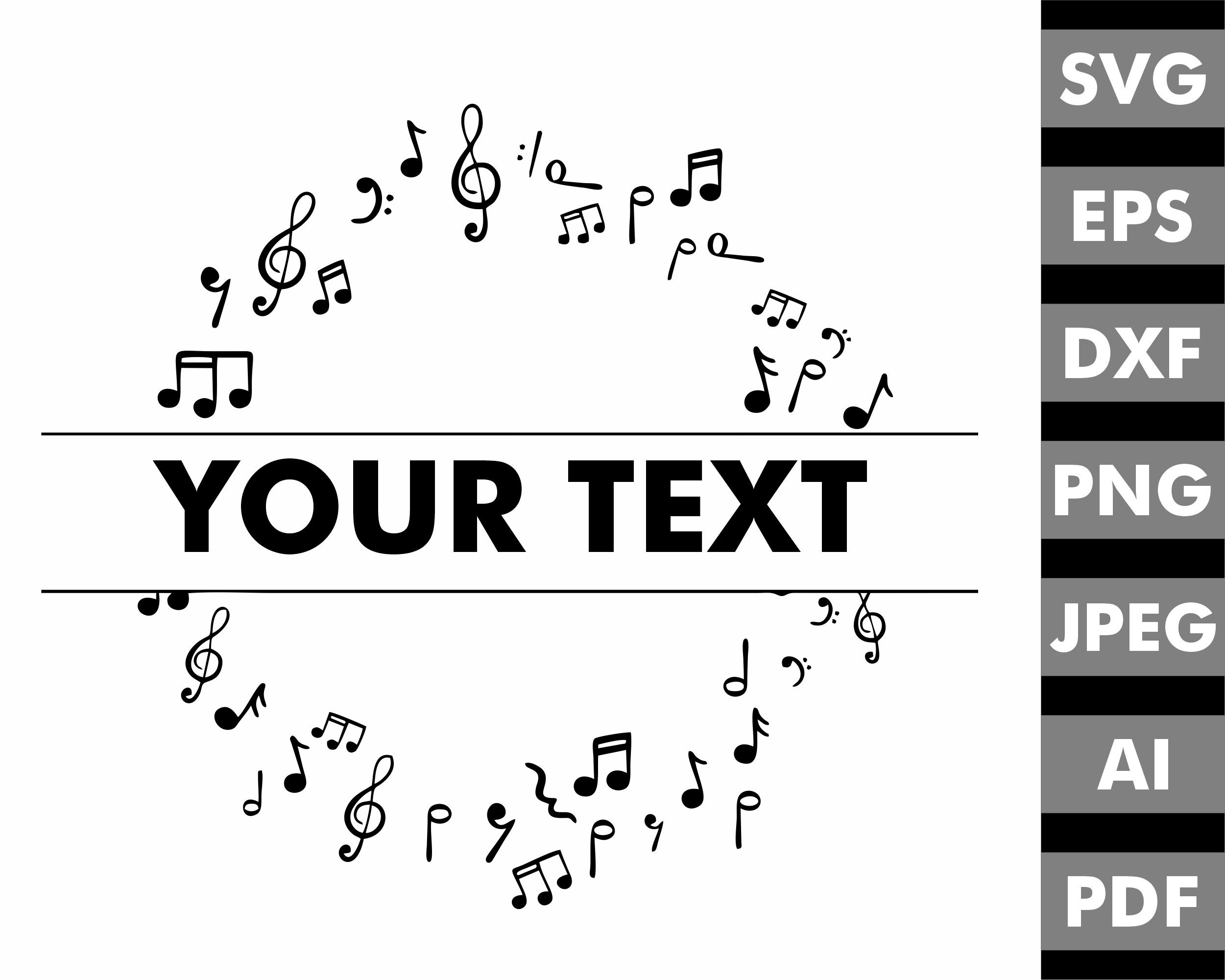 Music Notes Svg Music Notes Split Svg Custom Music Notes - Etsy