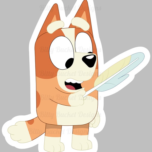 Magic Feather Wand Label Bluey - Etsy