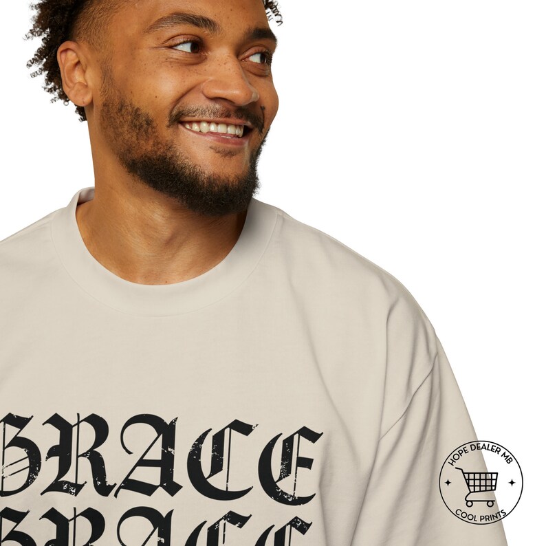 Grace T-shirt Old English Font | Oversized for Men Heavy | Grace of God ...