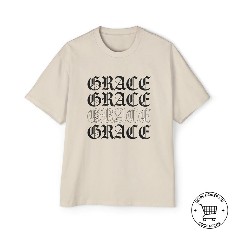 Grace T-shirt Old English Font | Oversized for Men Heavy | Grace of God ...