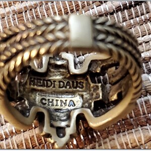 Vintage Heidi Daus Statement Ring, Size 11-3/4. Art Deco-style. Clear ...