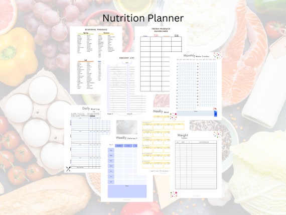 Fitness & Nutrition Bundle Health Planner Fitness Journal - Etsy