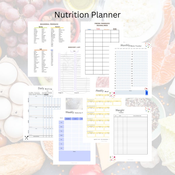 Nutrition Journal Printable - Etsy