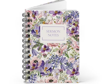 Prayer Journal Notebook, Sermon Notes, Church Notes, Spiral Notebook ...