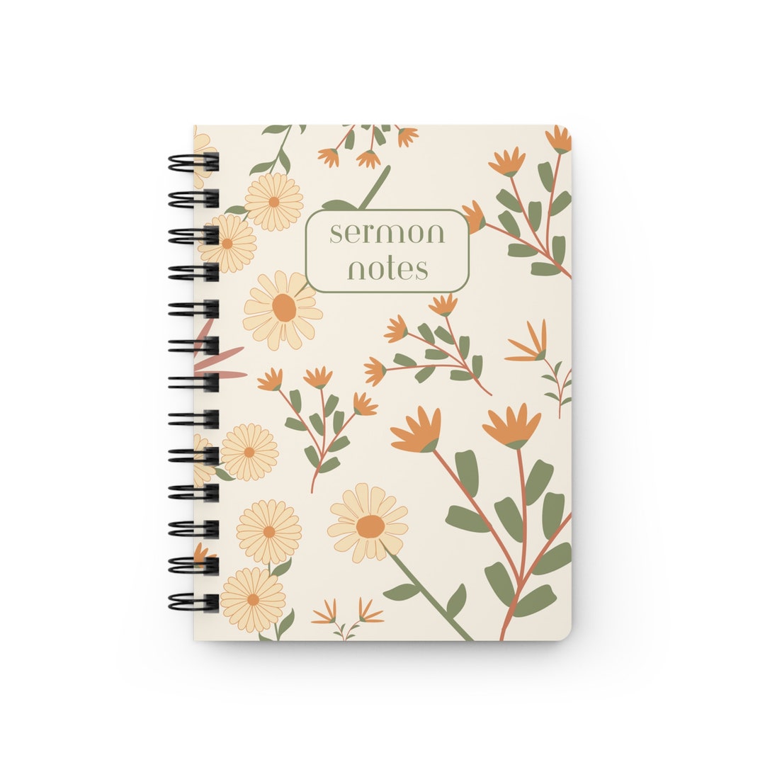 Prayer Journal Notebook, Sermon Notes, Church Notes, Spiral Notebook ...